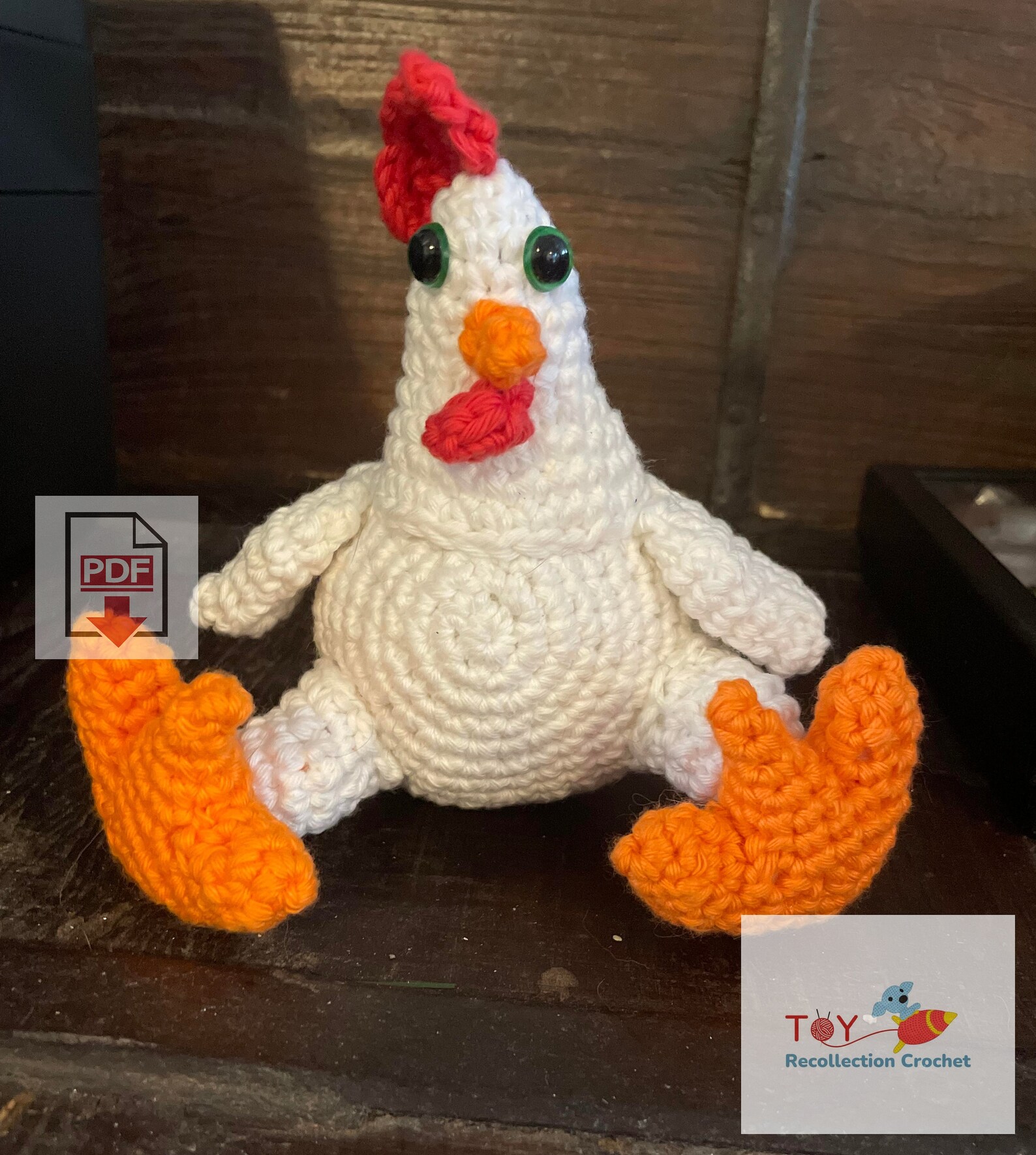 Crochet a Cute Chicken: an Amigurumi Pattern in Digital PDF - Etsy