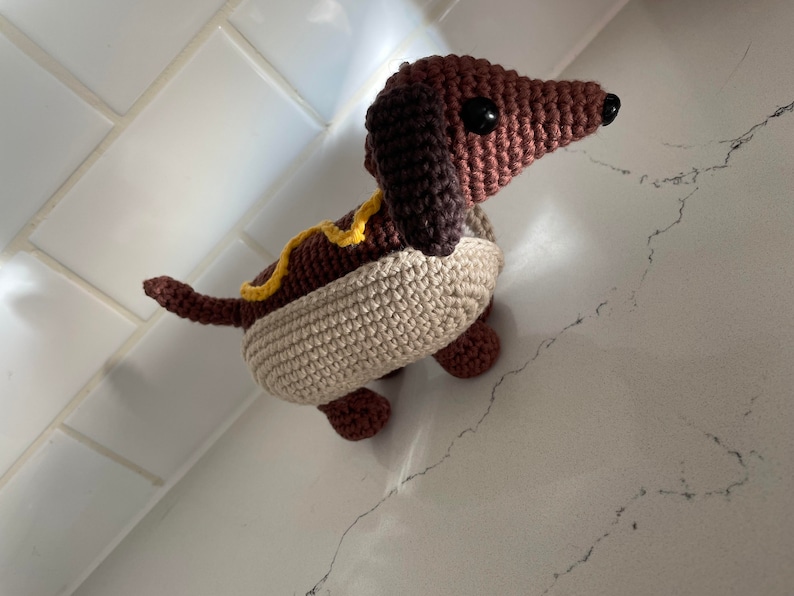 Frank the Hot Dog Crochet Pattern / Dachshund Wiener Dog - Etsy