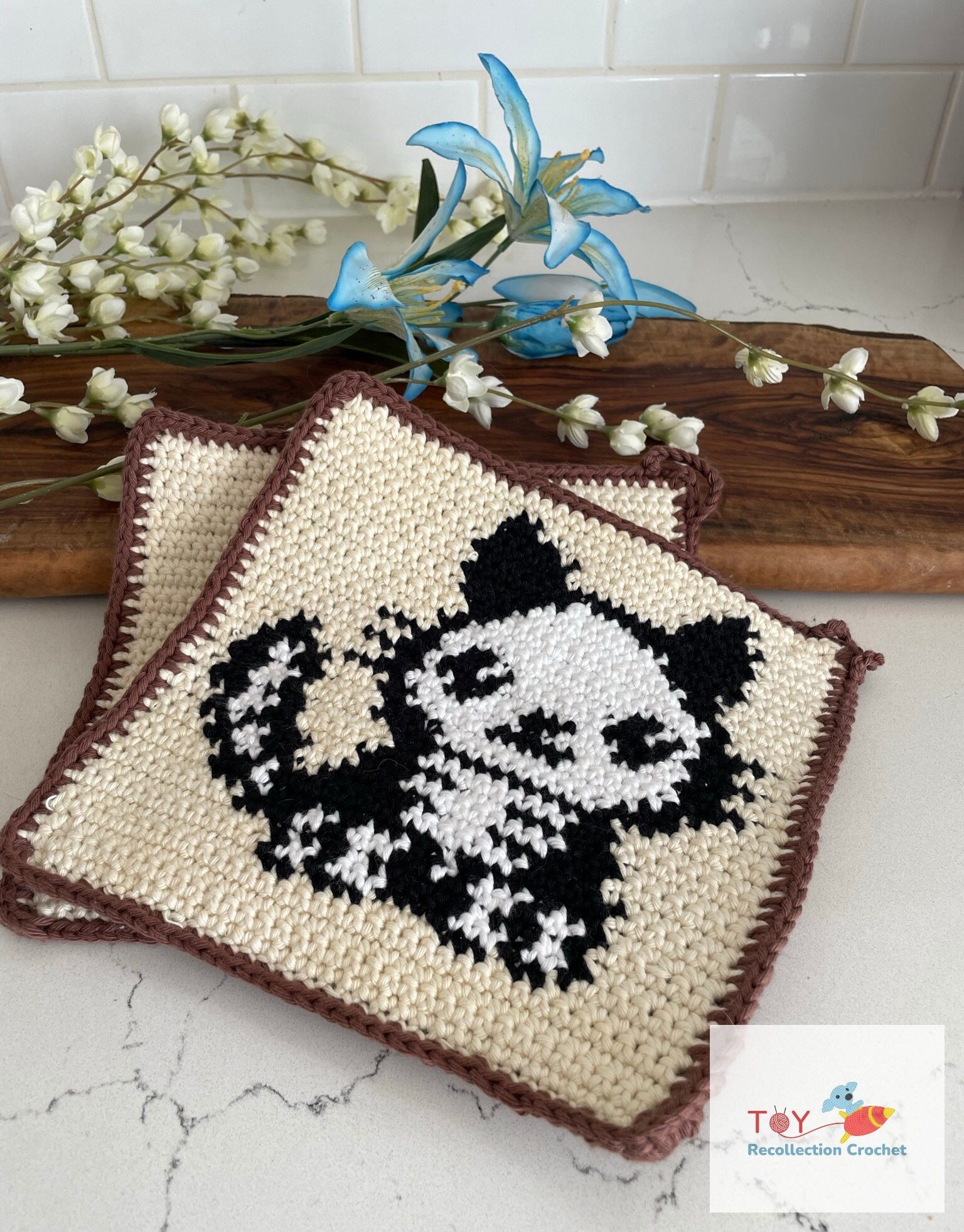 Skeleton Cat Crochet Potholder Pattern / Beginner / PDF - Etsy