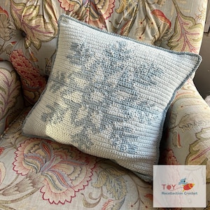 Snowflake Crochet Pillow Pattern / Beginner / PDF Crochet Pattern ...