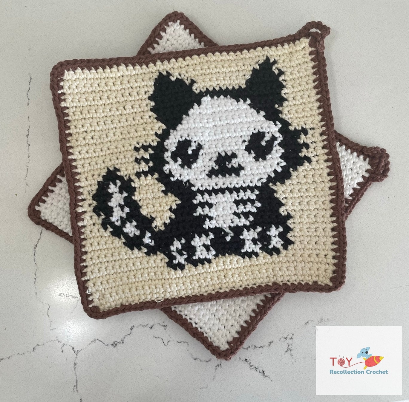 Skeleton Cat Crochet Potholder Pattern / Beginner / PDF - Etsy