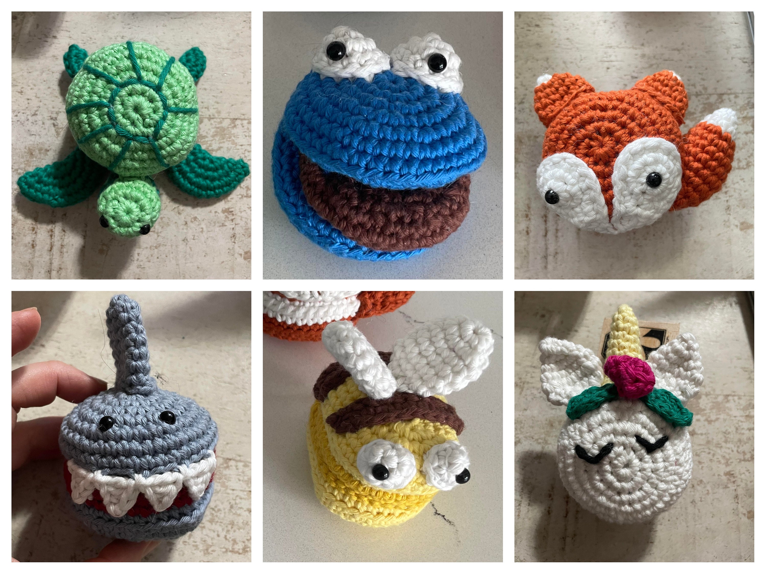 Macaron Animals Crochet Pattern / Set of 6 Cookies of Turtle - Etsy