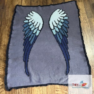 Angel Wings Tapestry Crochet Blanket / PDF Pattern / Throw Afgan Design ...