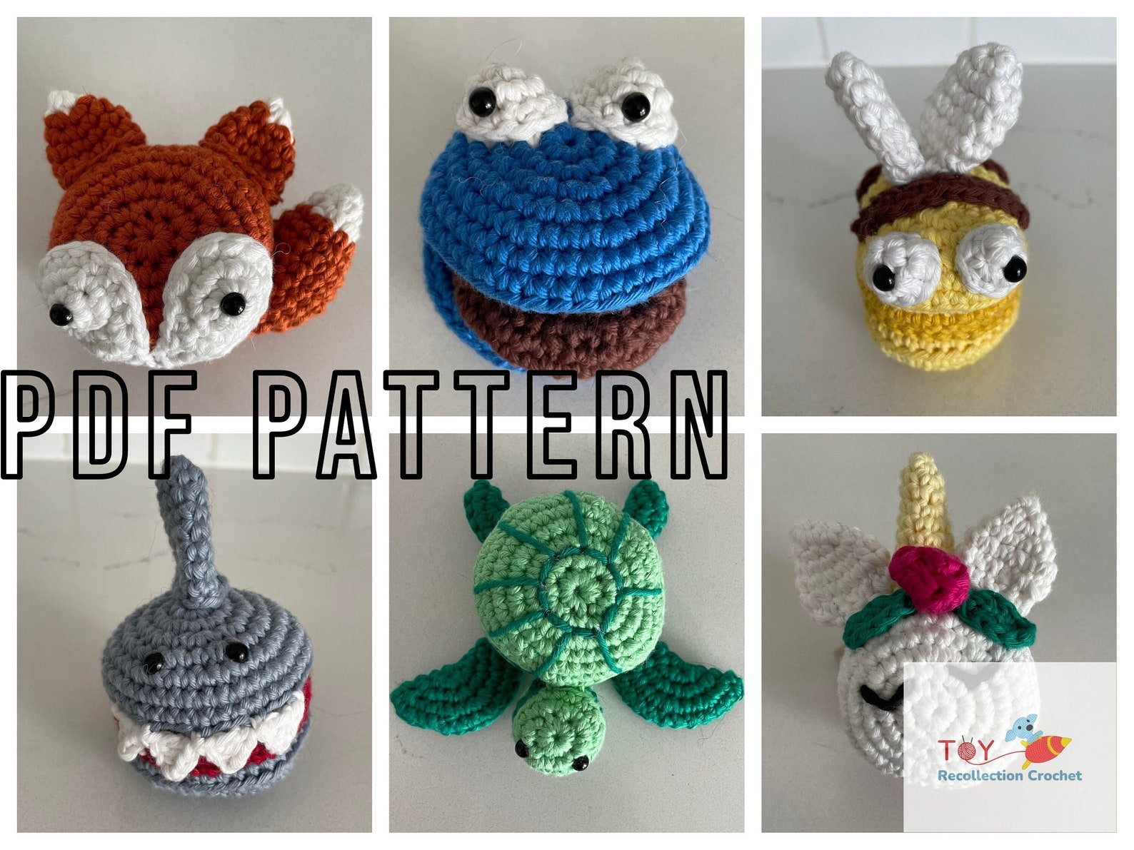 Macaron Animals Crochet Pattern / Set of 6 Cookies of Turtle - Etsy