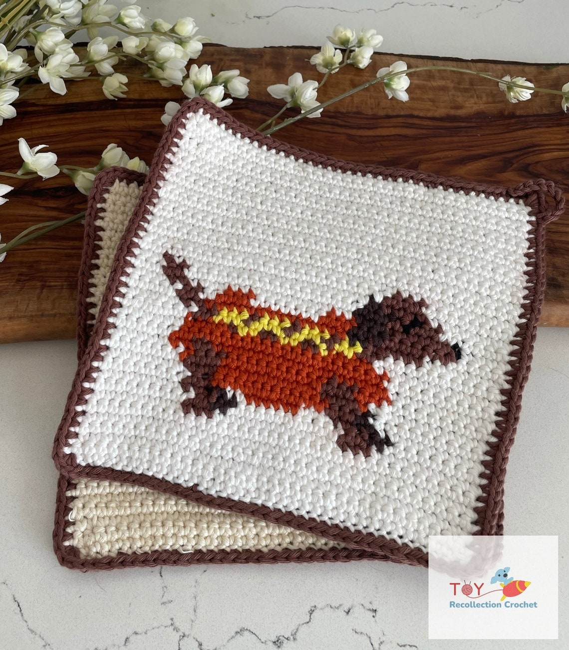 Food Bundle Crochet Potholder Pattern Set of 5 / Food Crochet Pattern ...