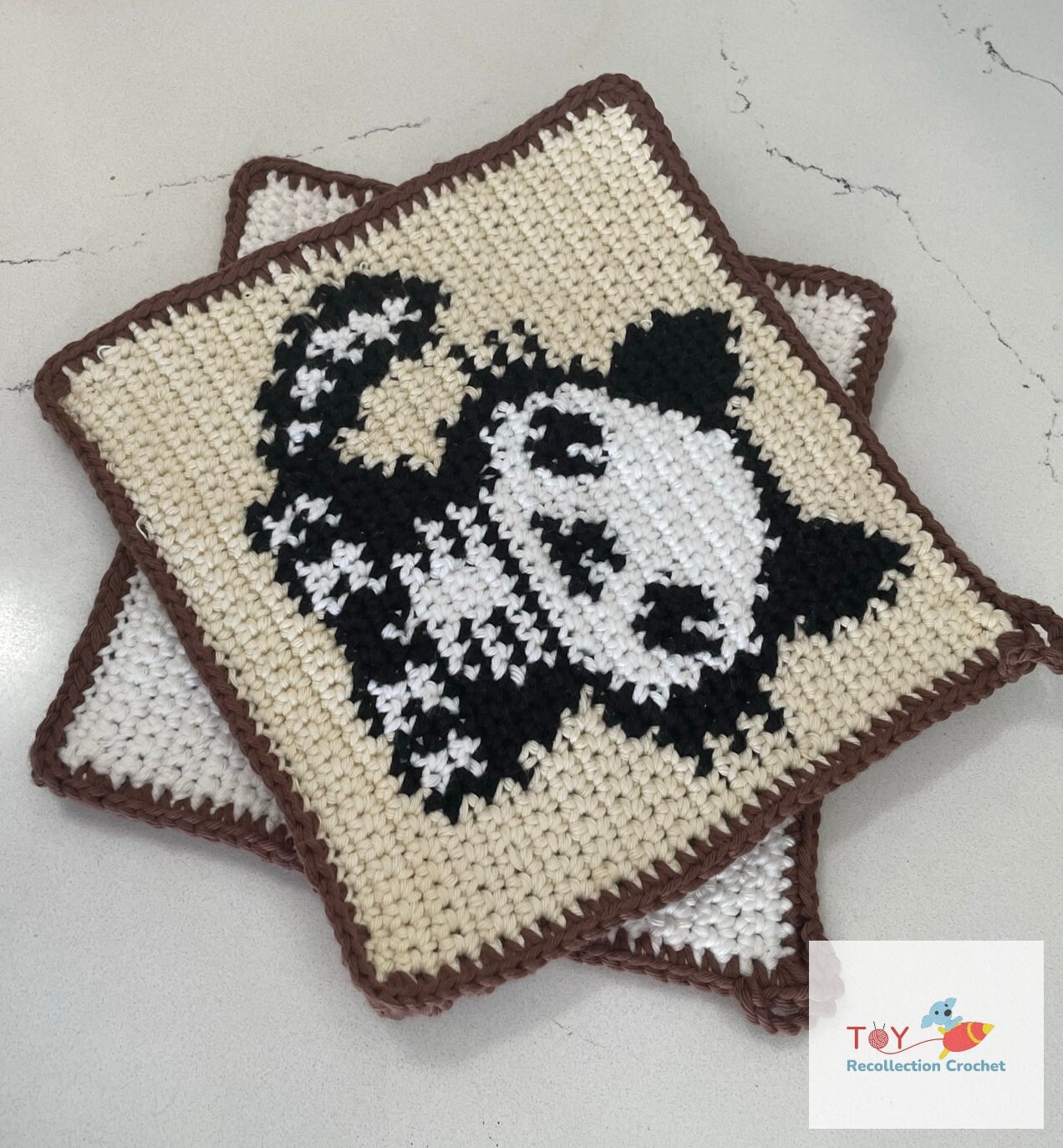 Skeleton Cat Crochet Potholder Pattern / Beginner / PDF - Etsy