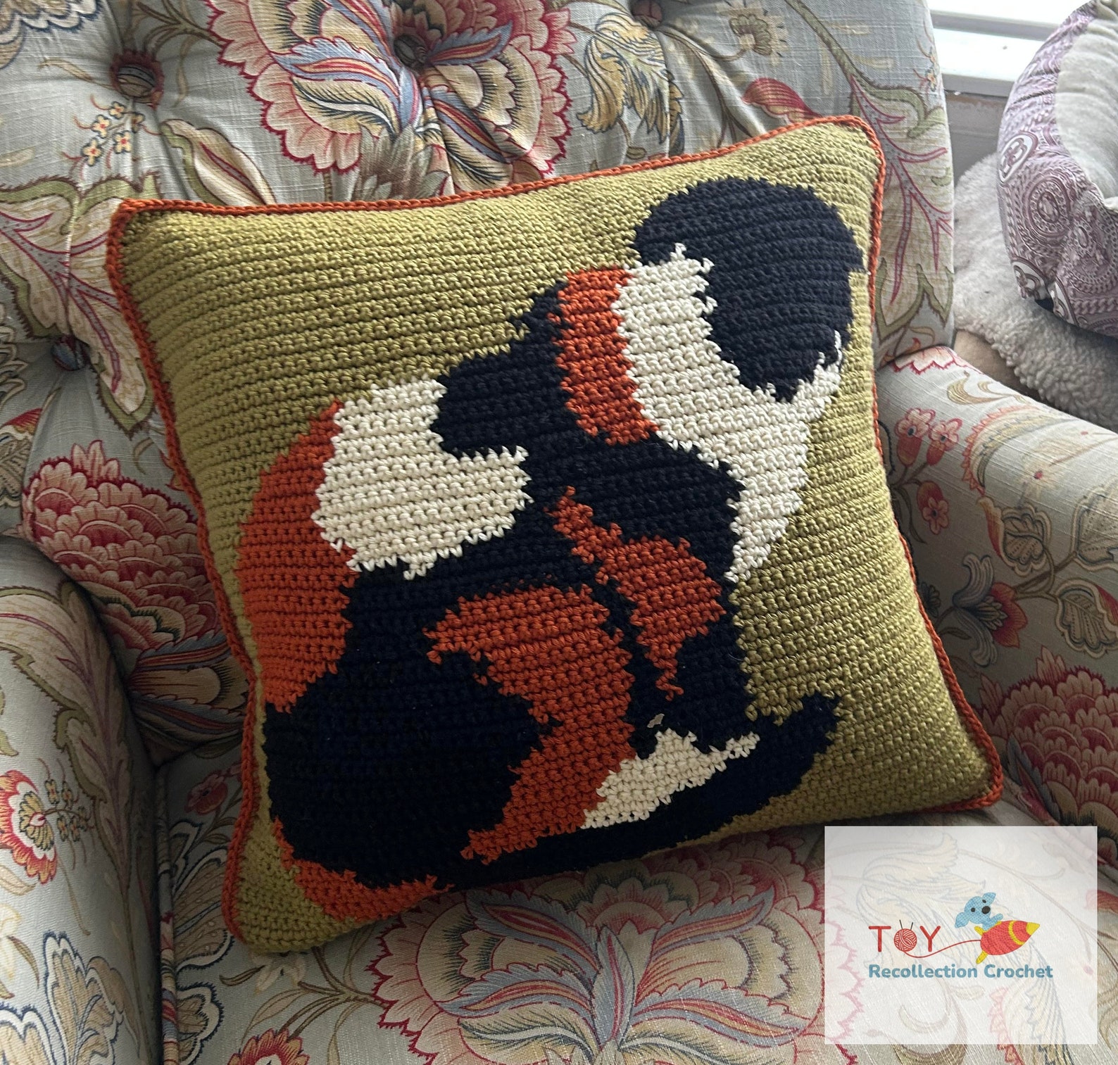 Geometric Cat Tapestry Crochet Pillow Pattern - Beginner PDF - Kitty ...