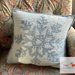 Snowflake Crochet Pillow Pattern / Beginner / PDF Crochet Pattern ...