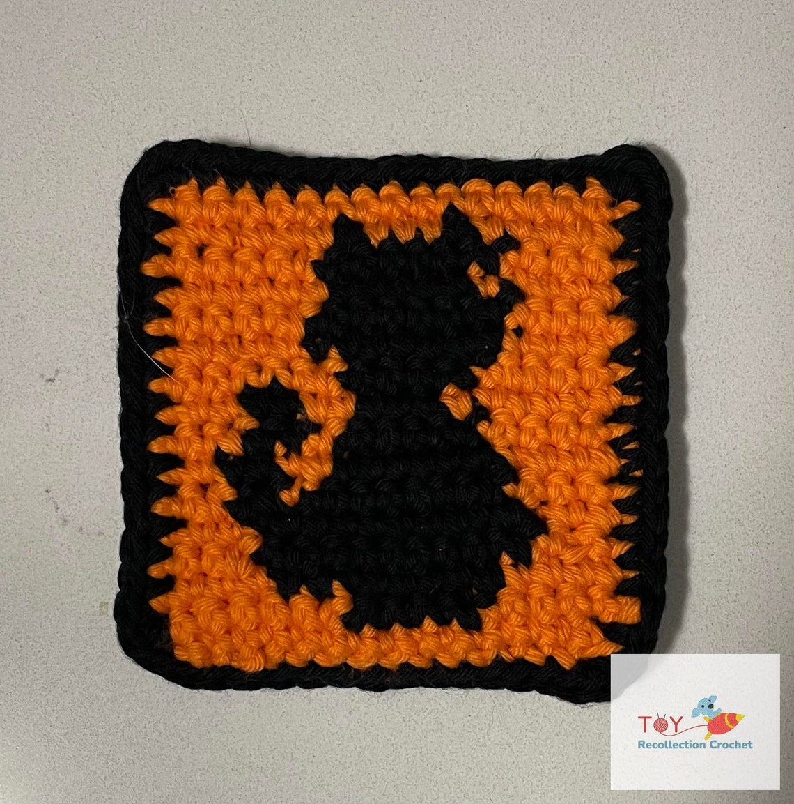 Spooky Halloween Coaster Crochet Pattern: Featuring a Black - Etsy