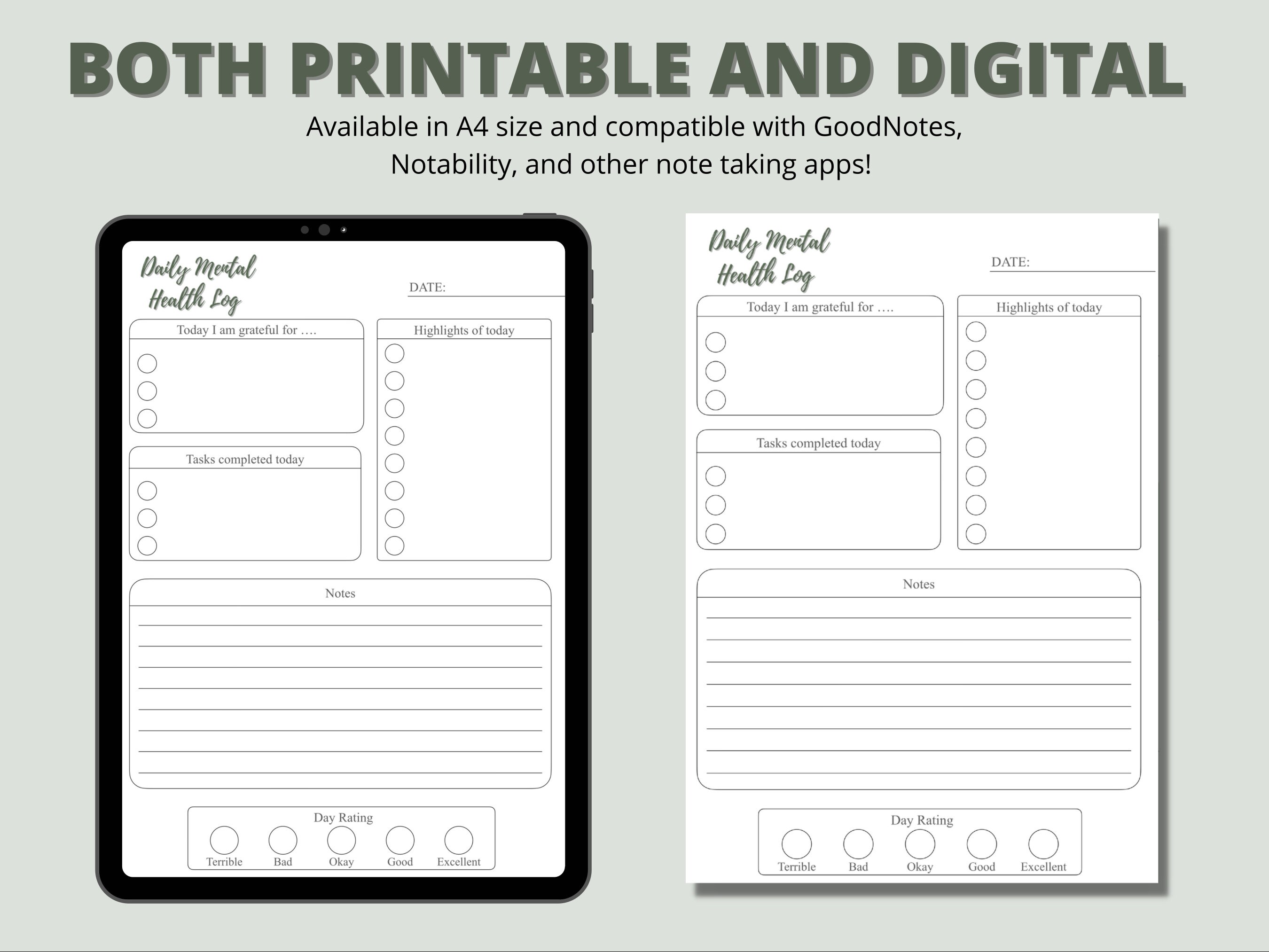 Self Care Printable Planner Bundle Self Care Digital Planner - Etsy