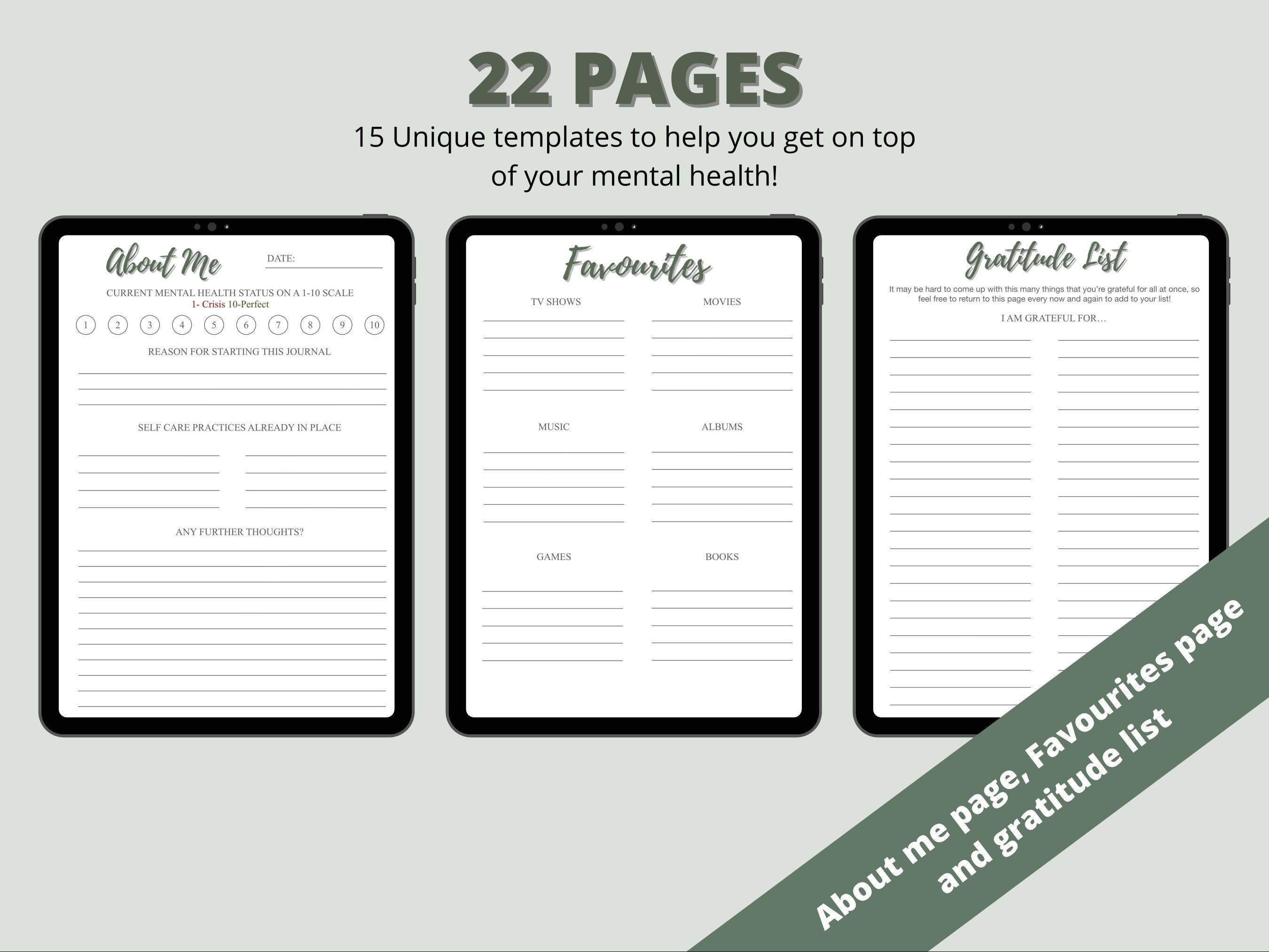 Self Care Journal Digital Journal Digital Planner - Etsy