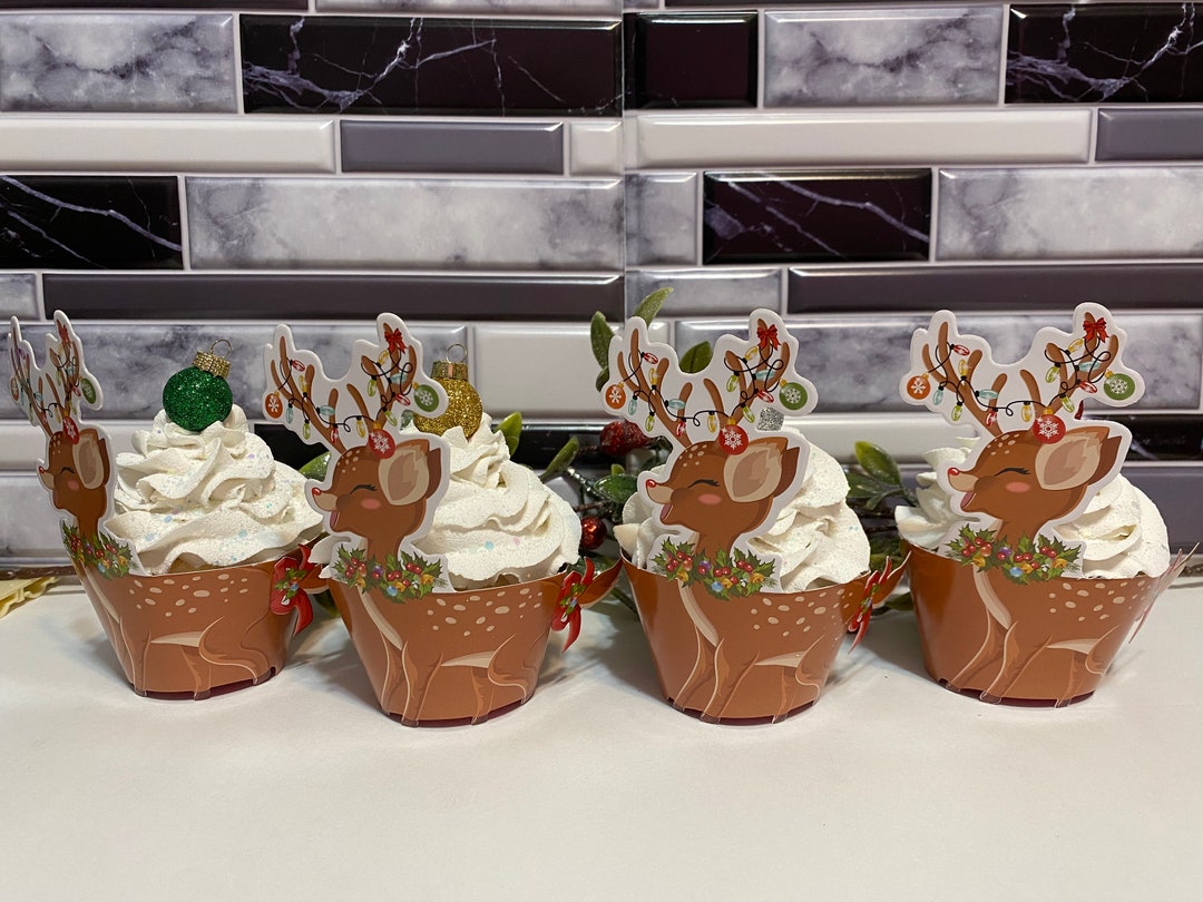 Faux Retro Reindeer Cupcake/fake Christmas Cupcake/fake Cupcake/food ...