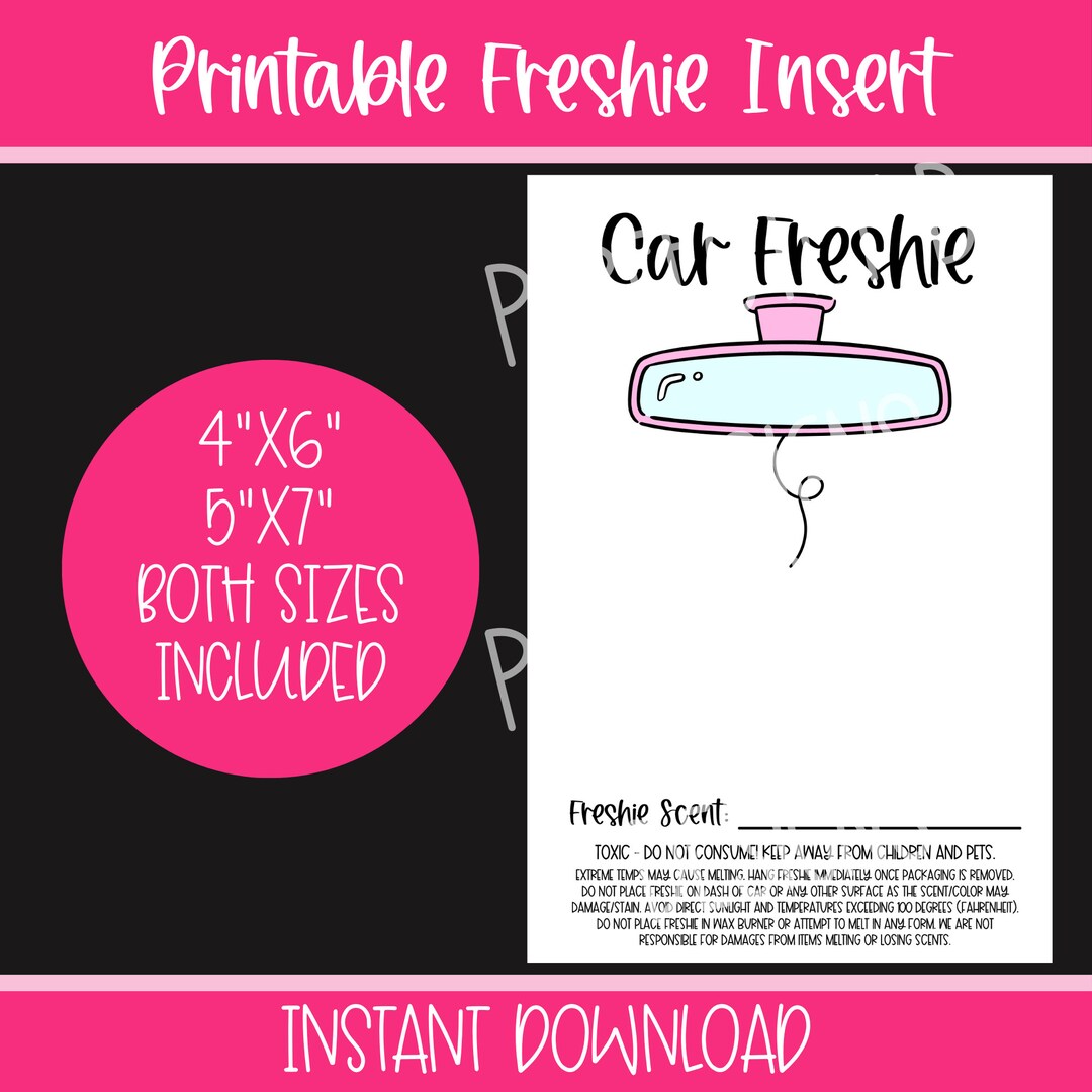 PNG File Download | Freshie Scent Inserts | Freshie Car Mirror Inserts ...