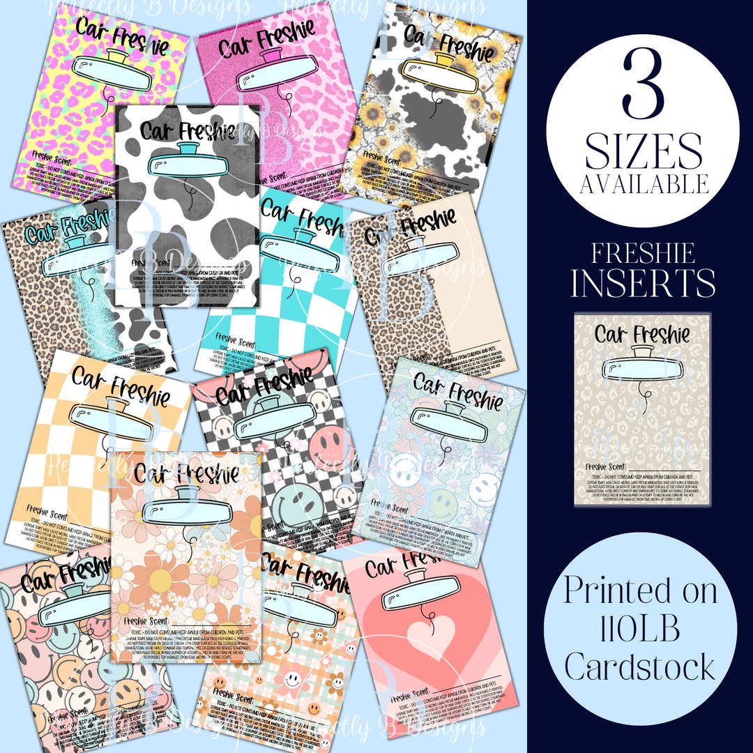 Freshie Scent Inserts | Freshie Warning Inserts | Car Freshie Packaging ...