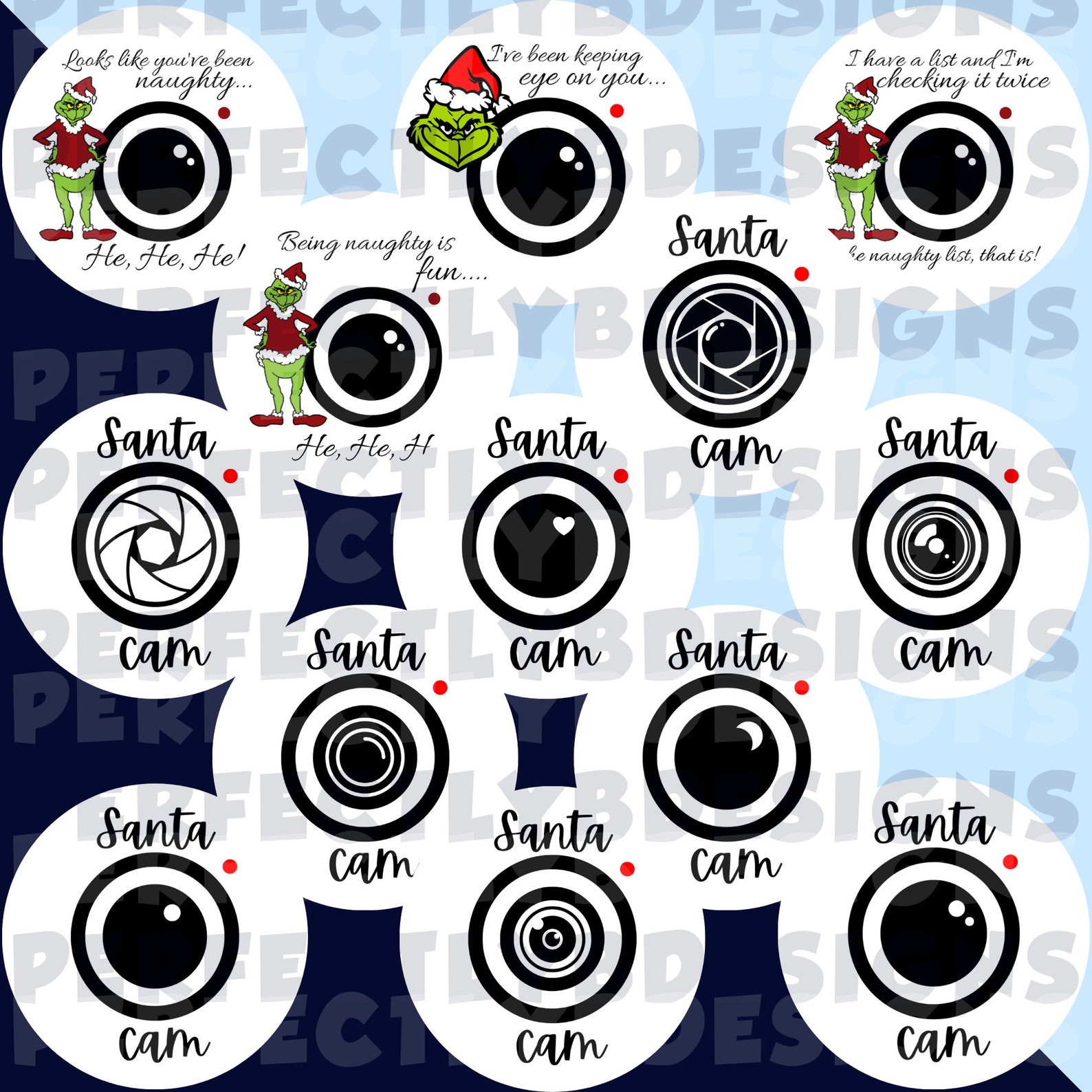 Santa Cam Grab Bag | Santa Cardstock | Circle Cardstock Cutouts ...