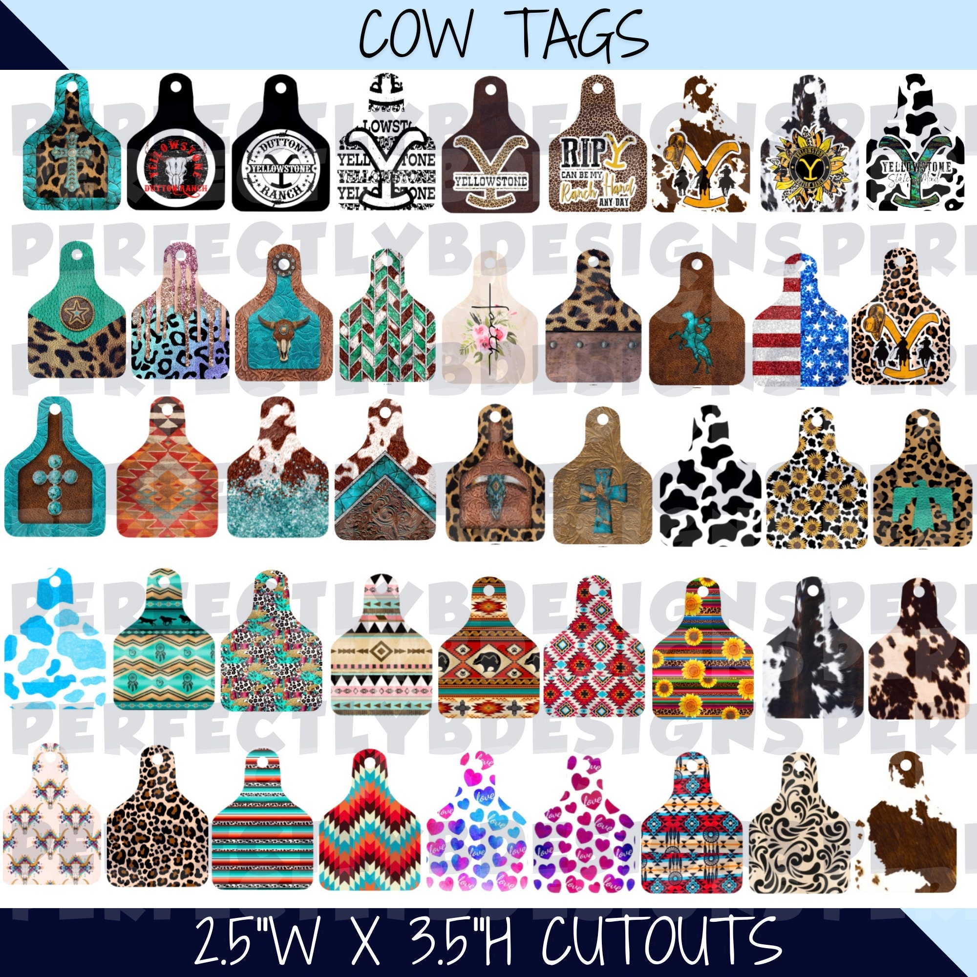 Cow Tags Grab Bag | Cow Tags Freshie Cardstock | Car Freshies | Freshie ...