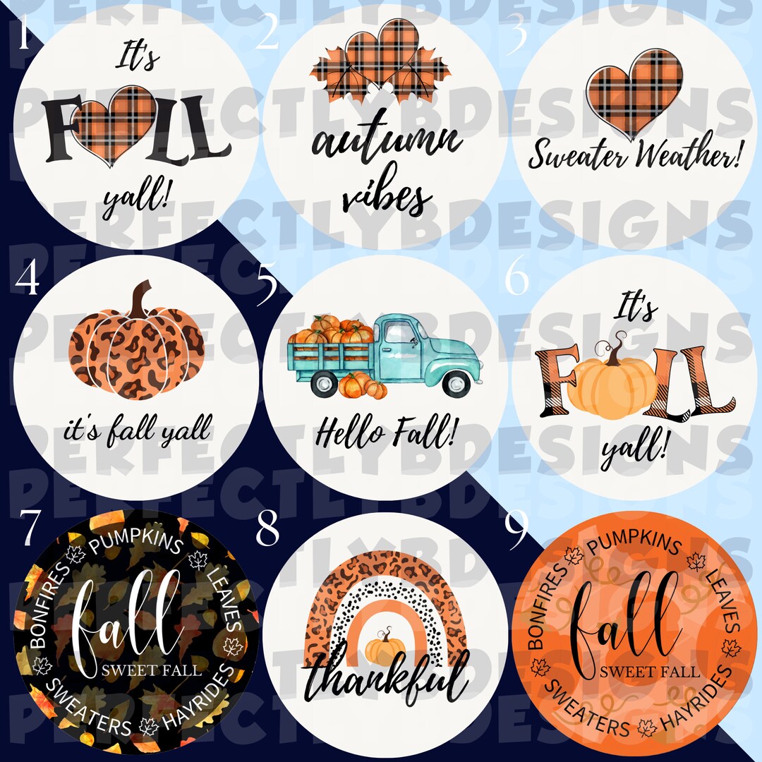 Fall Grab Bag Freshie Cardstock Circle Cutouts Car Freshies Pumpkin ...