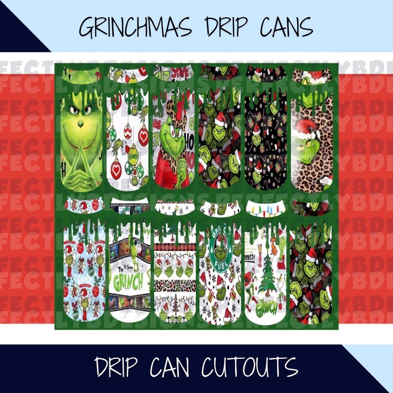 Grinchmas Drip Can Cutouts Grab Bag | Custom Sizes | Freshie Cardstock ...