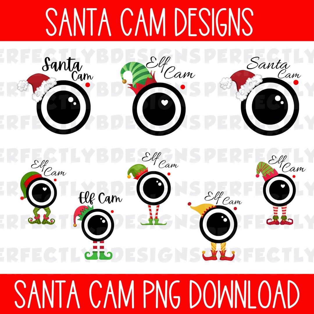 Santa Cam Bundle | PNG Download | Instant Download | Sublimation Files ...