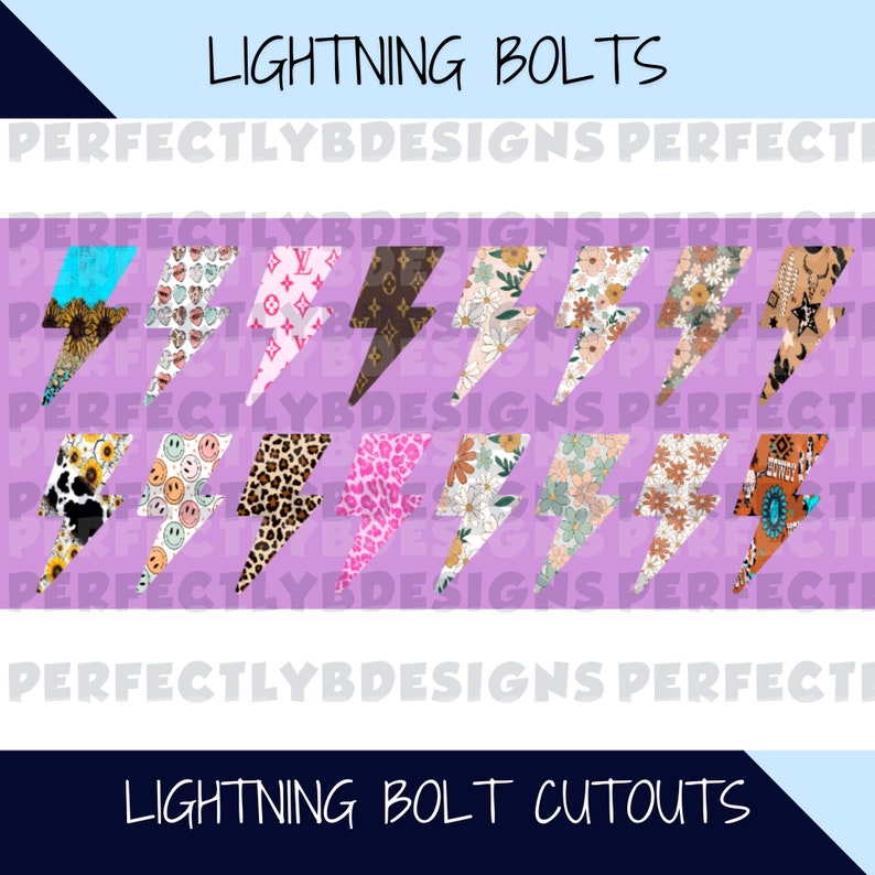 Lightning Bolt Cutouts Grab Bag | Custom Sizes | Freshie Cardstock ...