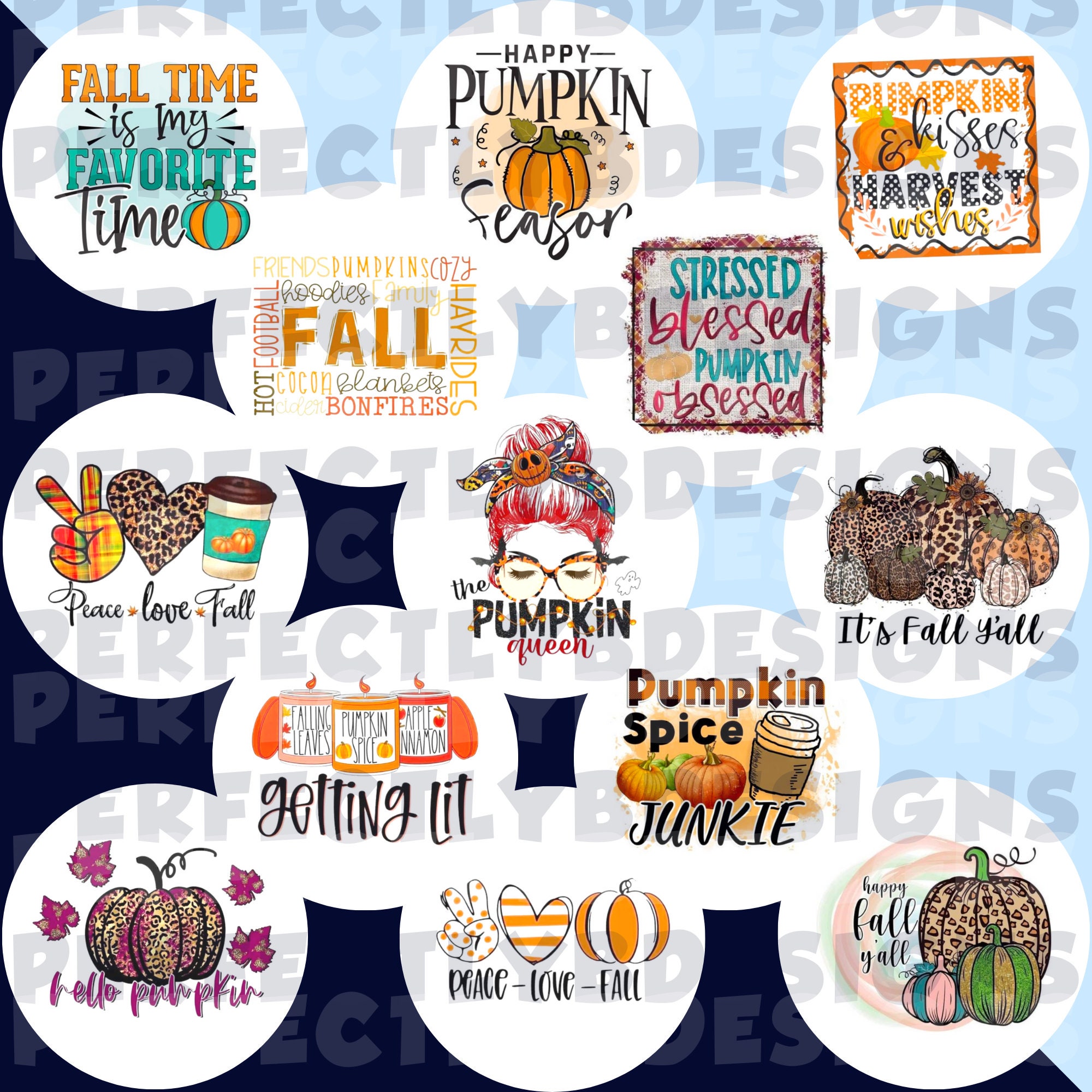 Fall Grab Bag Freshie Cardstock Circle Cutouts Car - Etsy