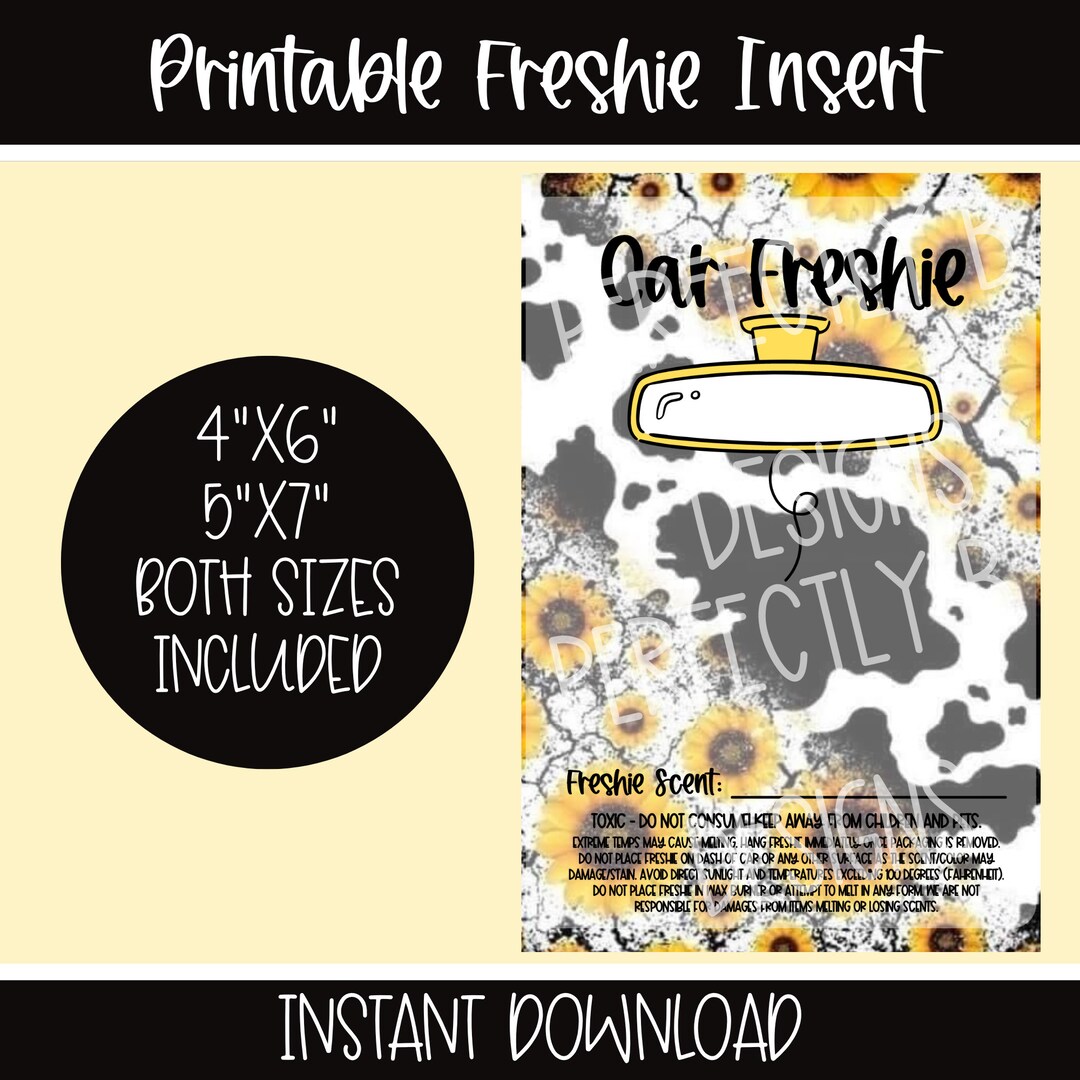 PNG File Download | Freshie Scent Inserts | Freshie Car Mirror Inserts ...