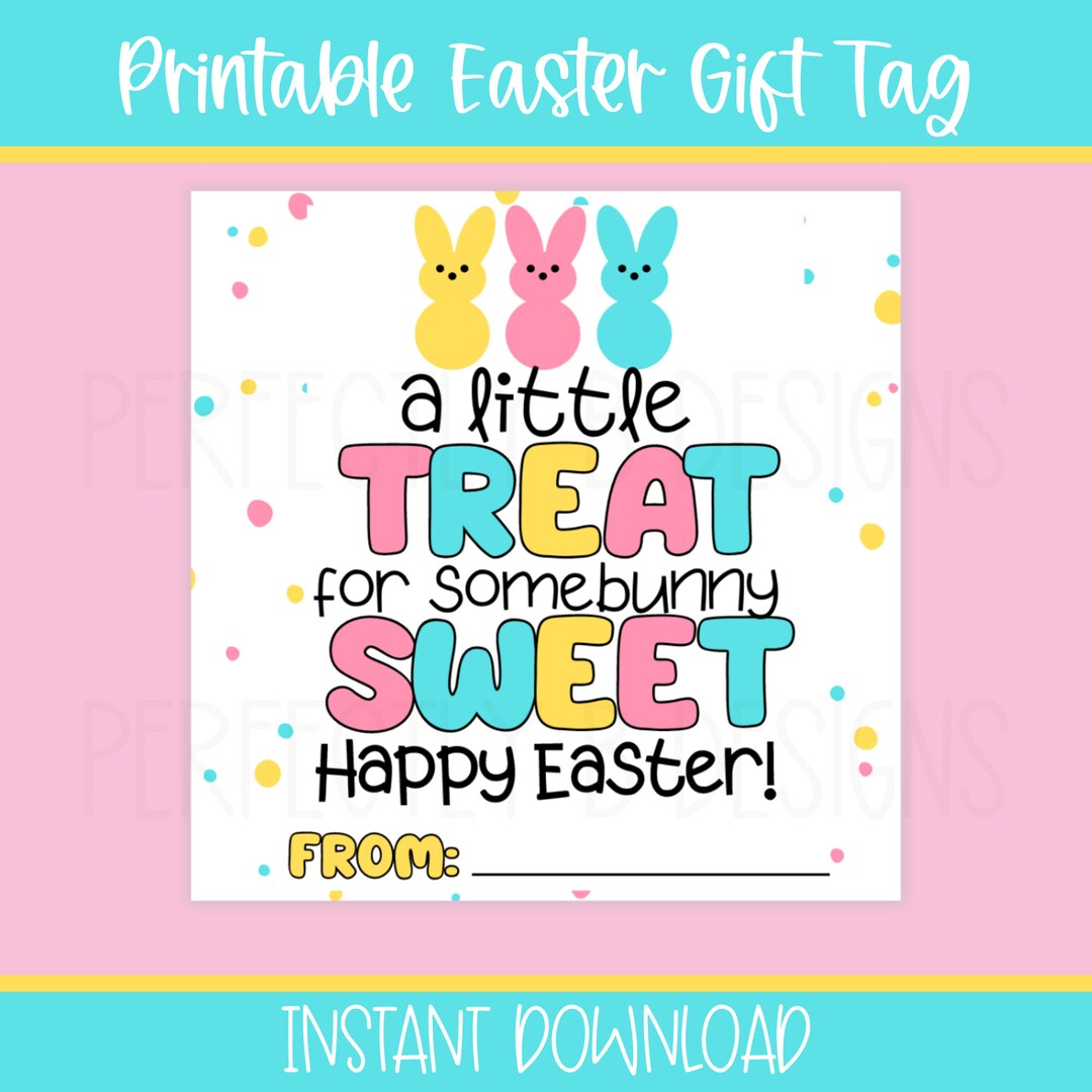 PDF File Download | Easter Basket Gift Tag | Easter Treat Tag | School ...