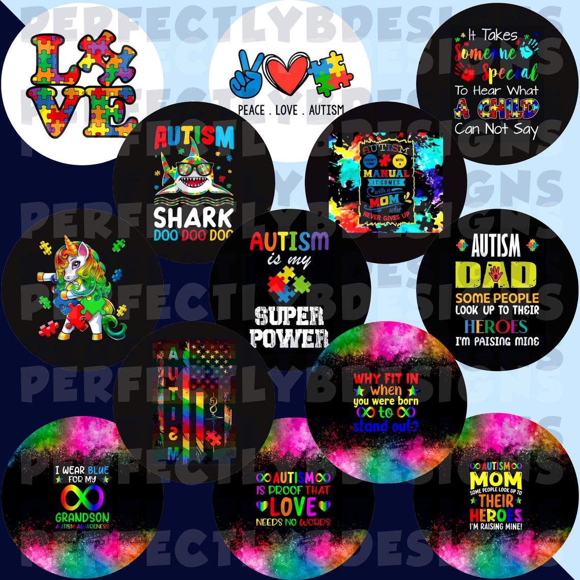 Autism Awareness Grab Bag | Freshie Cardstock | Circle Cardstock ...