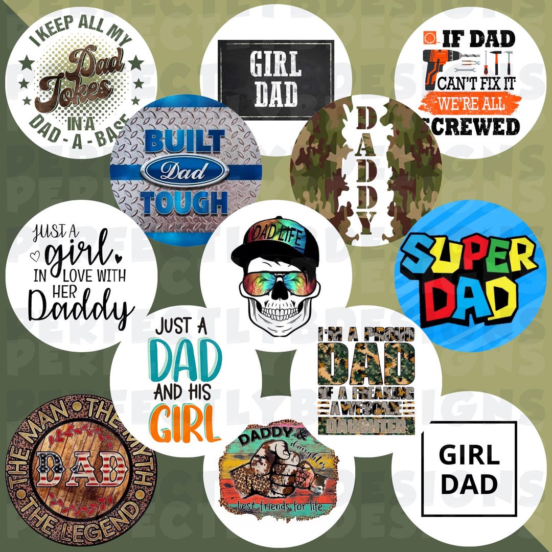 Dad Life | Daddy | Dad Grab Bag | Circle Cardstock Cutouts | Car ...