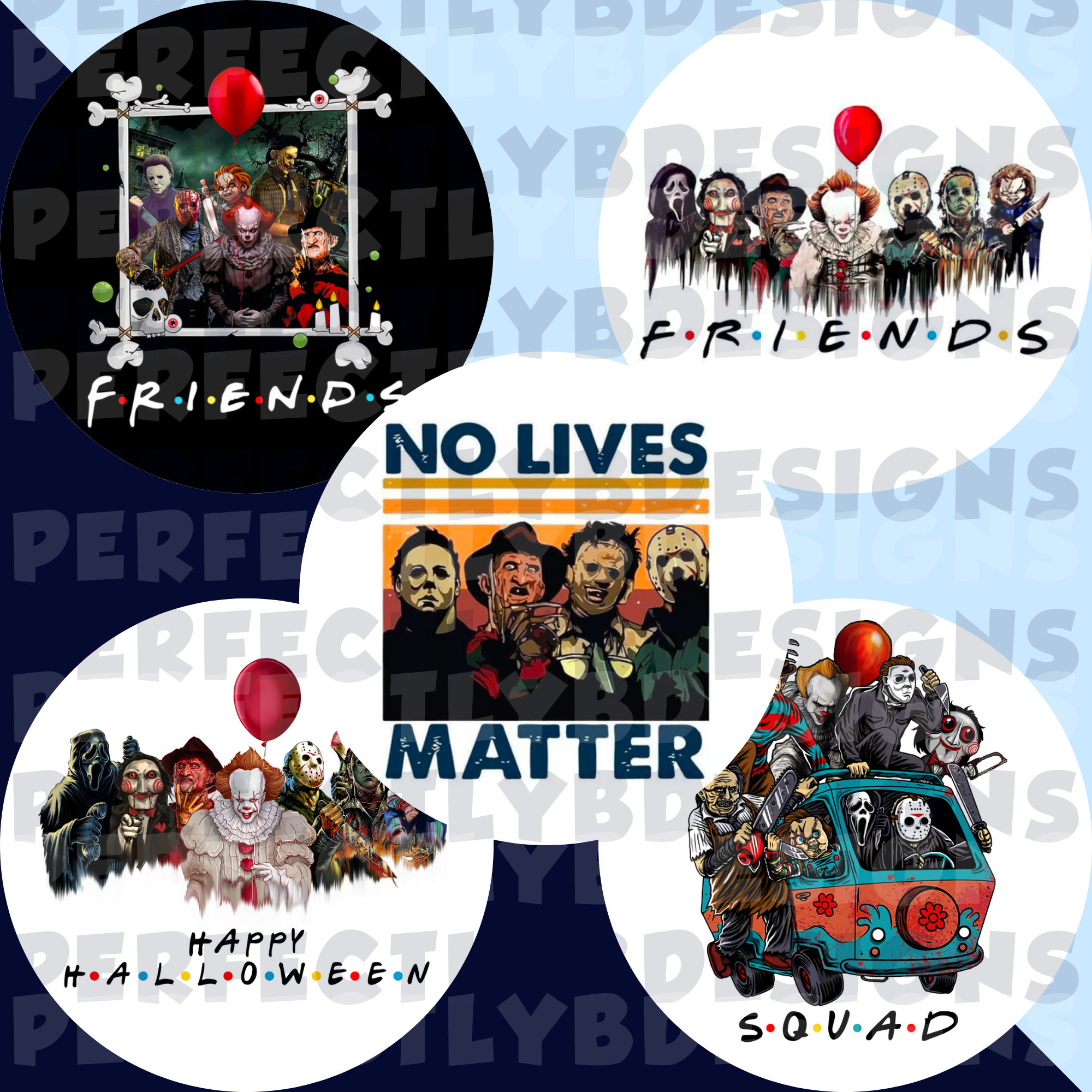 Scary Halloween Grab Bag Circle Cardstock Cutouts Cardstock - Etsy