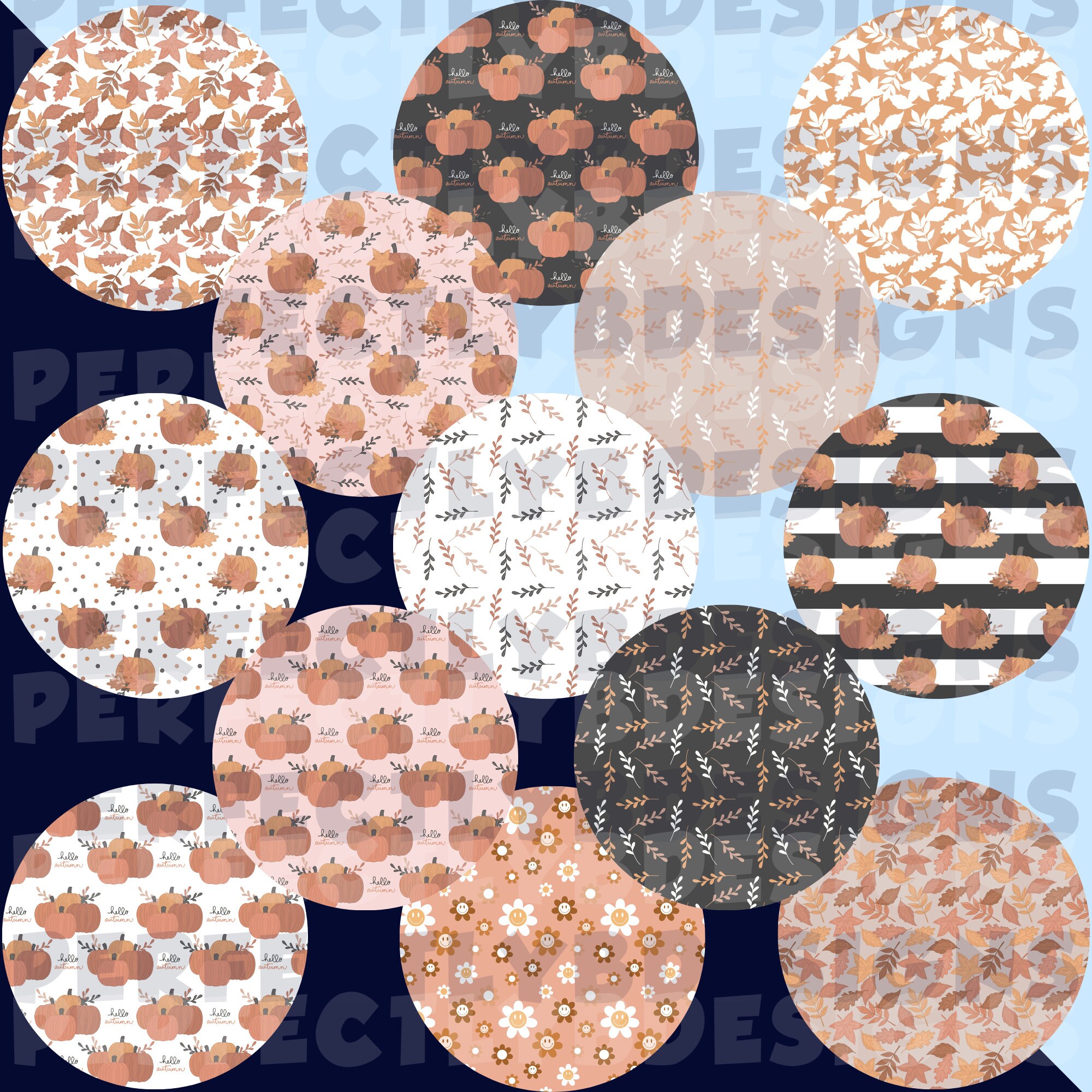 Fall Grab Bag Circle Cardstock Cutouts Car Freshies - Etsy