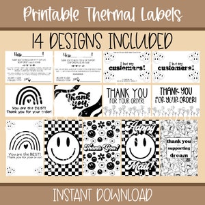Thermal Label PNG File Download | Retro Thermal Label Bundle | 4x6 ...