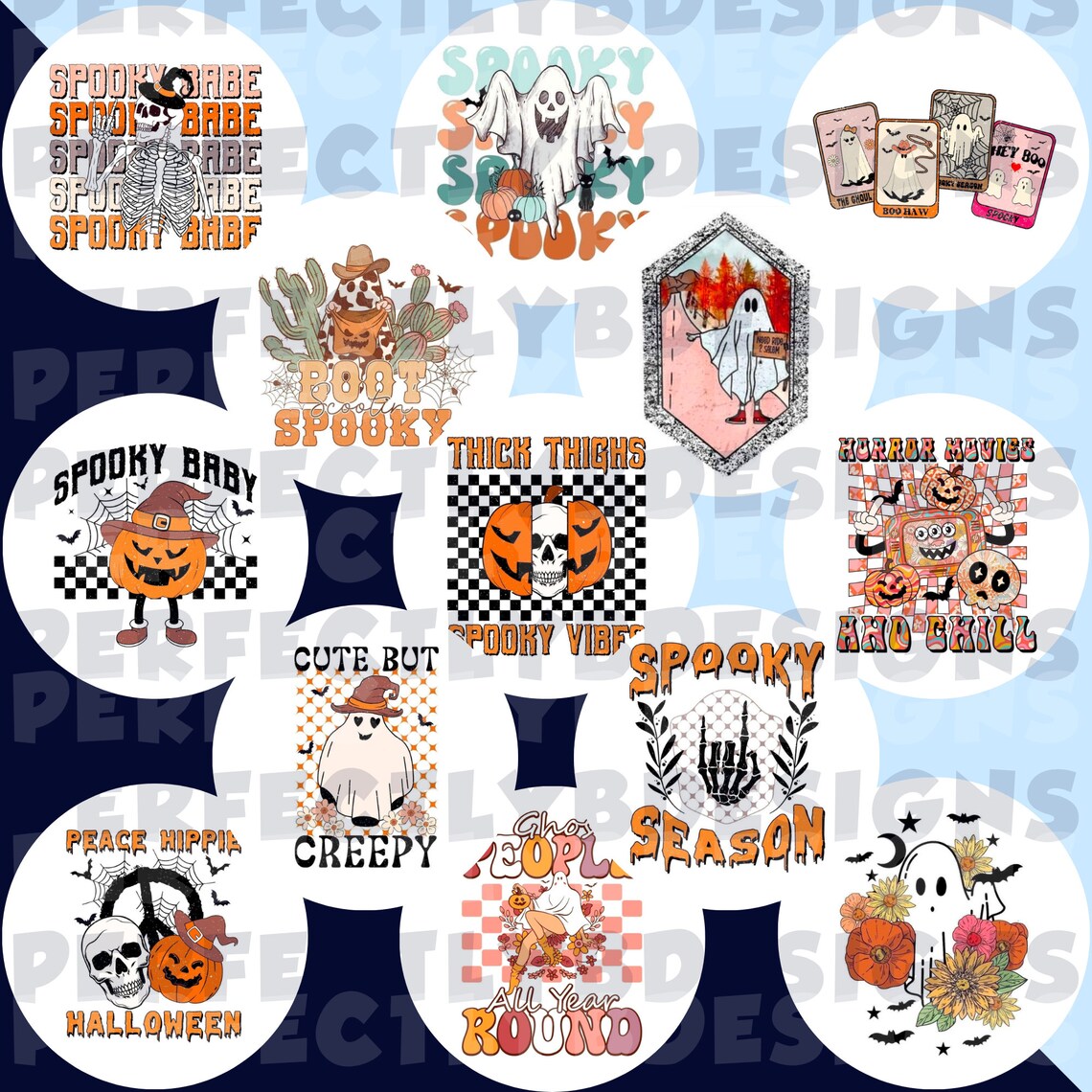 Retro Halloween Grab Bag | Circle Cardstock Cutouts | Car Freshies ...
