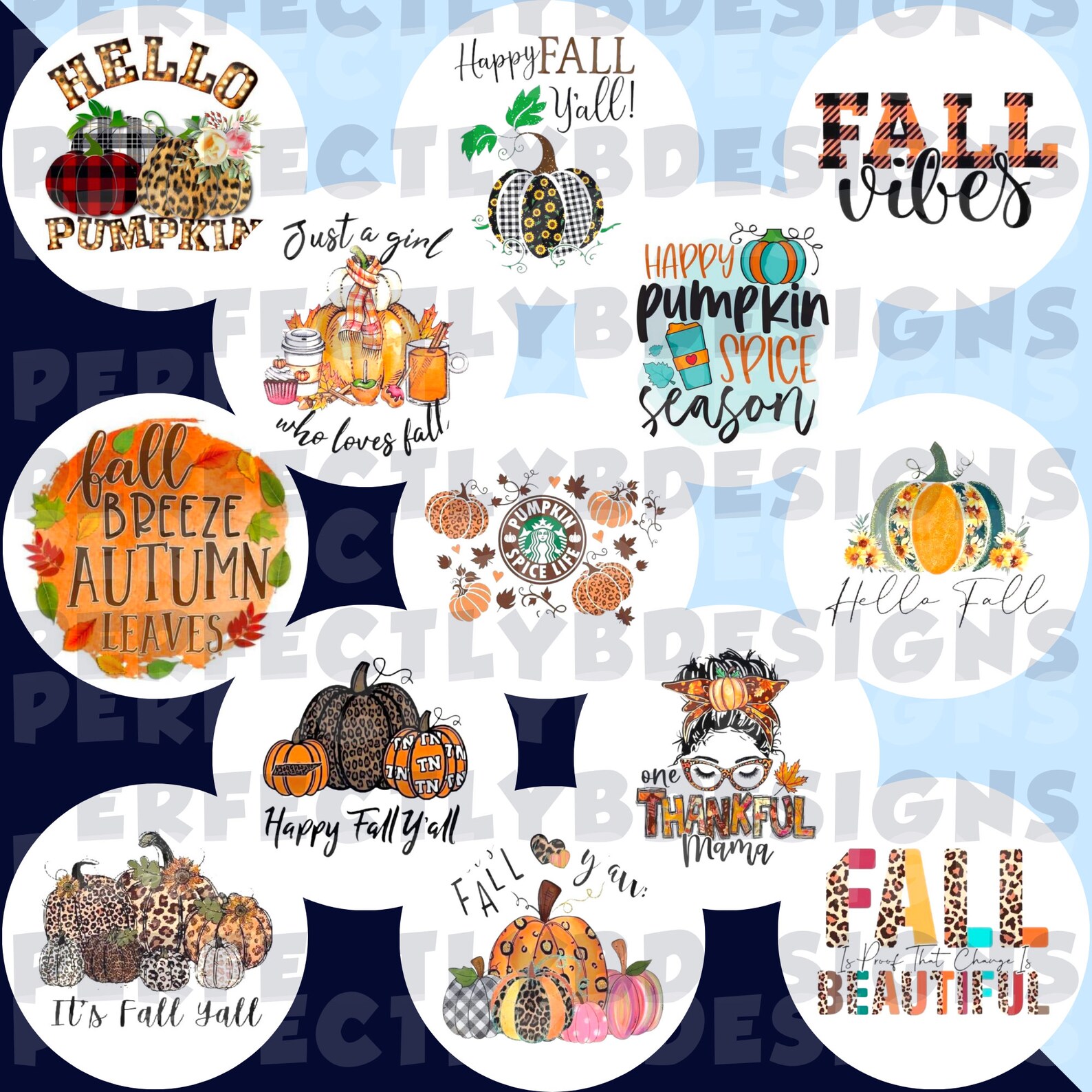 Fall Grab Bag Freshie Cardstock Circle Cutouts Car - Etsy
