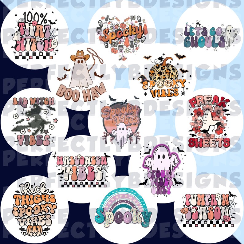 Retro Halloween Grab Bag Circle Cardstock Cutouts Car - Etsy