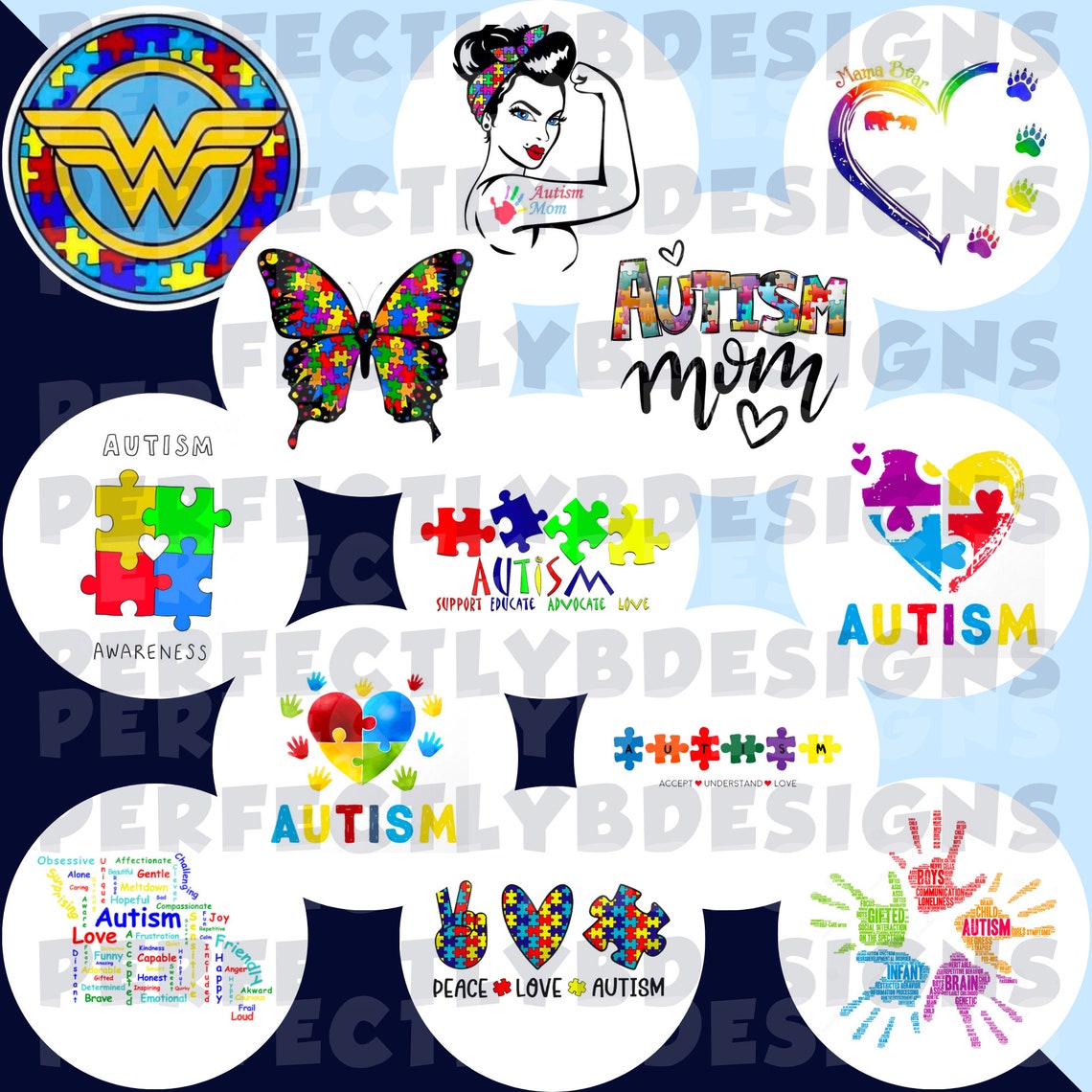 Autism Awareness Grab Bag | Freshie Cardstock | Circle Cardstock ...
