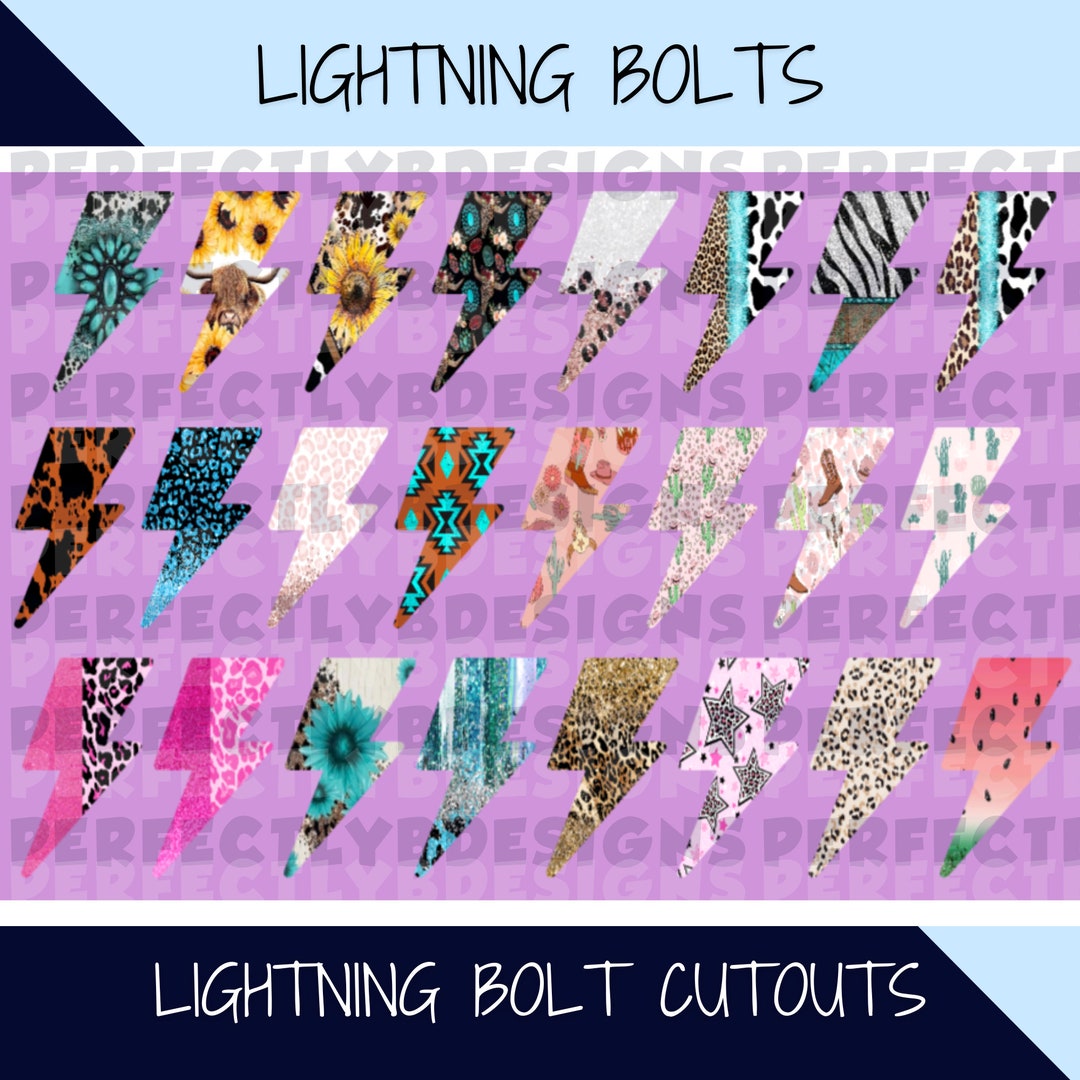 Lightning Bolt Cutouts Grab Bag | Custom Sizes | Freshie Cardstock ...