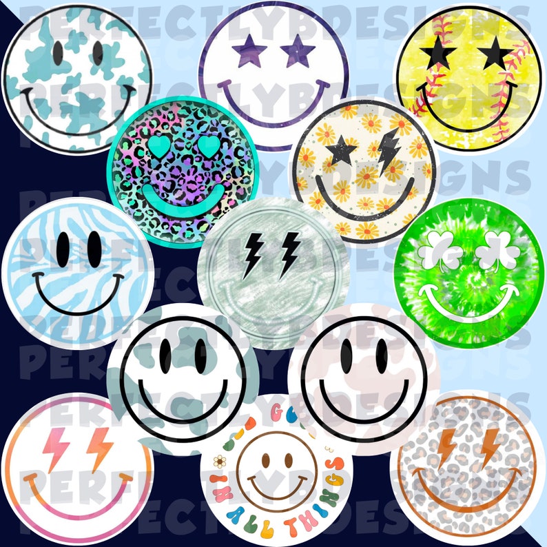Smiley Faces All Smiles Grab Bag Circle Cardstock Cutouts - Etsy