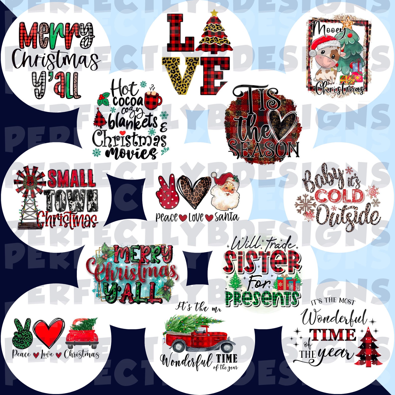 Christmas Grab Bag Circle Cutouts Grinchmas Car Freshies - Etsy