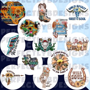 Western Grab Bag | Circle Cardstock Cutouts | Car Freshies | Freshie ...