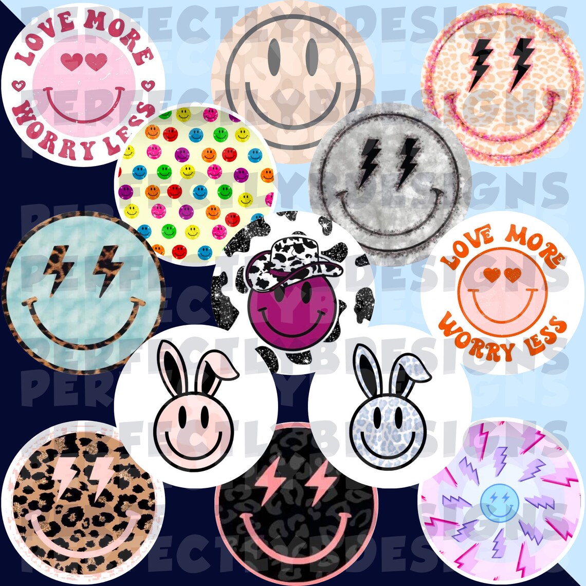 Smiley Faces All Smiles Grab Bag Circle Cardstock Cutouts - Etsy