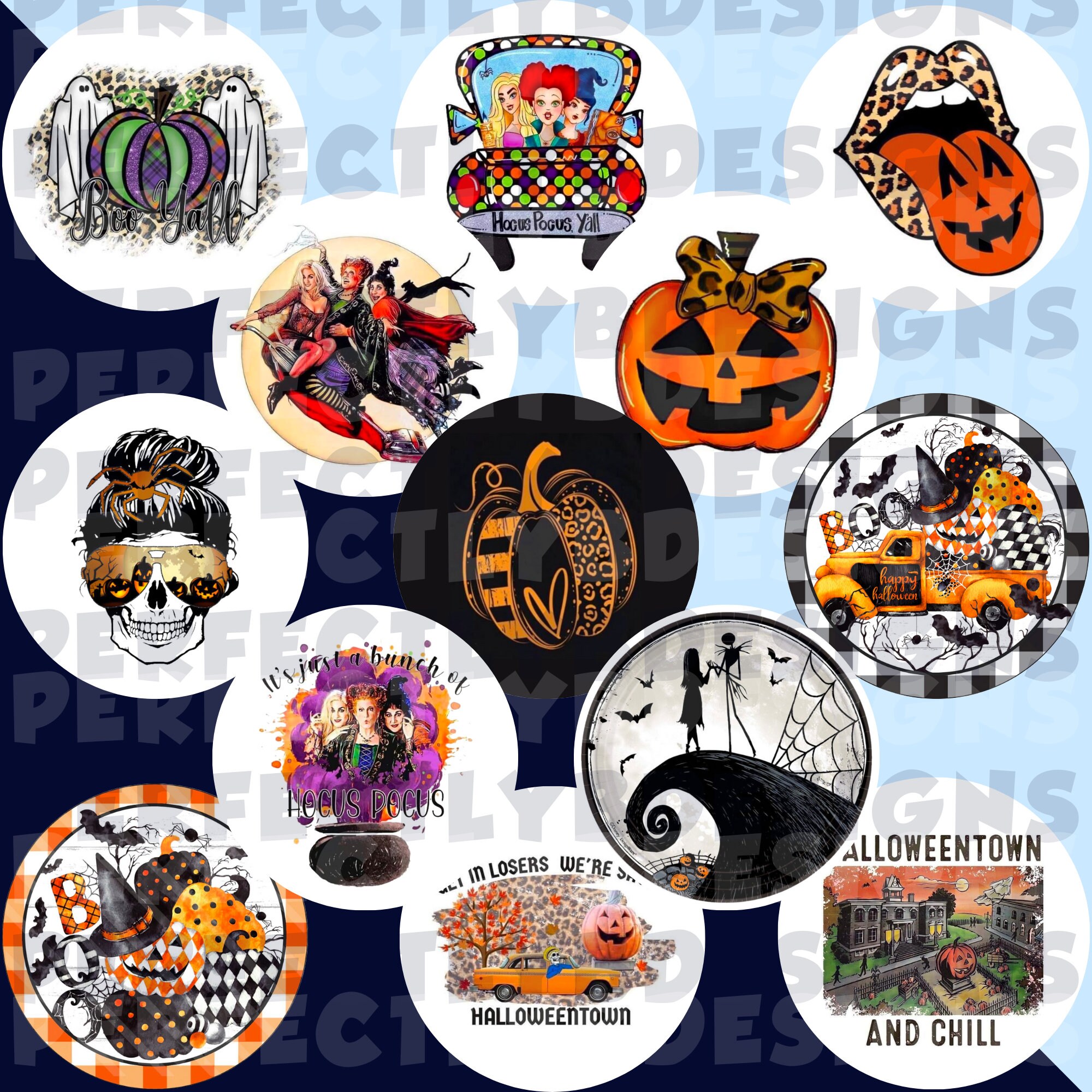 Halloween Grab Bag Circle Cardstock Cutouts Car Freshies - Etsy