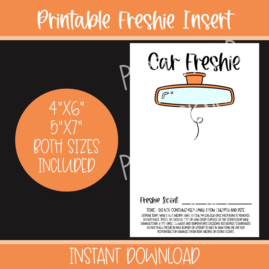 PNG File Download Freshie Scent Inserts Freshie Car Mirror Inserts ...