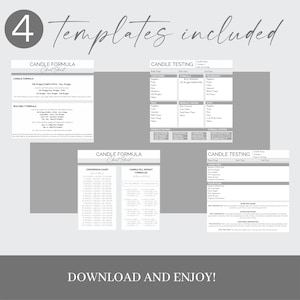 Editable Candle Testing Template, Candle Making Testing Sheet, Candle ...