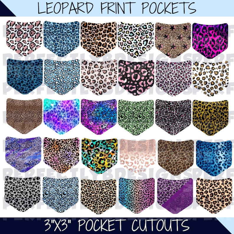 Cheetah Print Pockets Grab Bag | Pocket Cardstock | Car Freshies ...