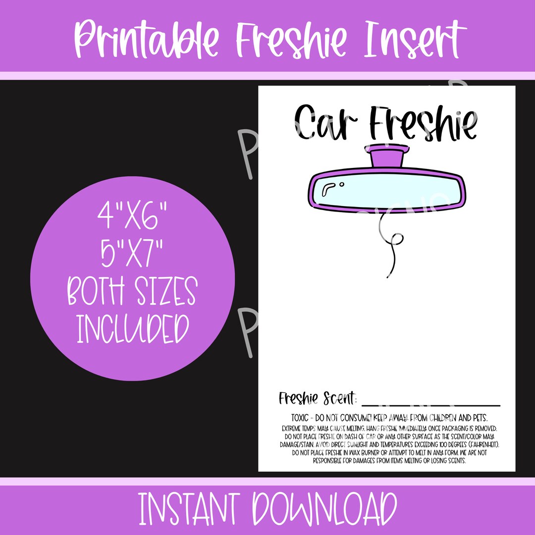 PNG File Download | Freshie Scent Inserts | Freshie Car Mirror Inserts ...