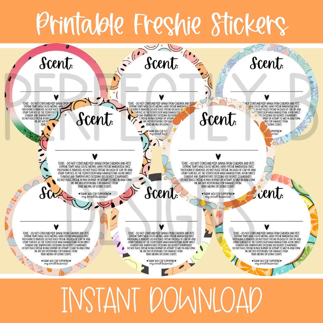 PNG File Download | Freshie Scent Stickers | Freshie Circle Sticker ...