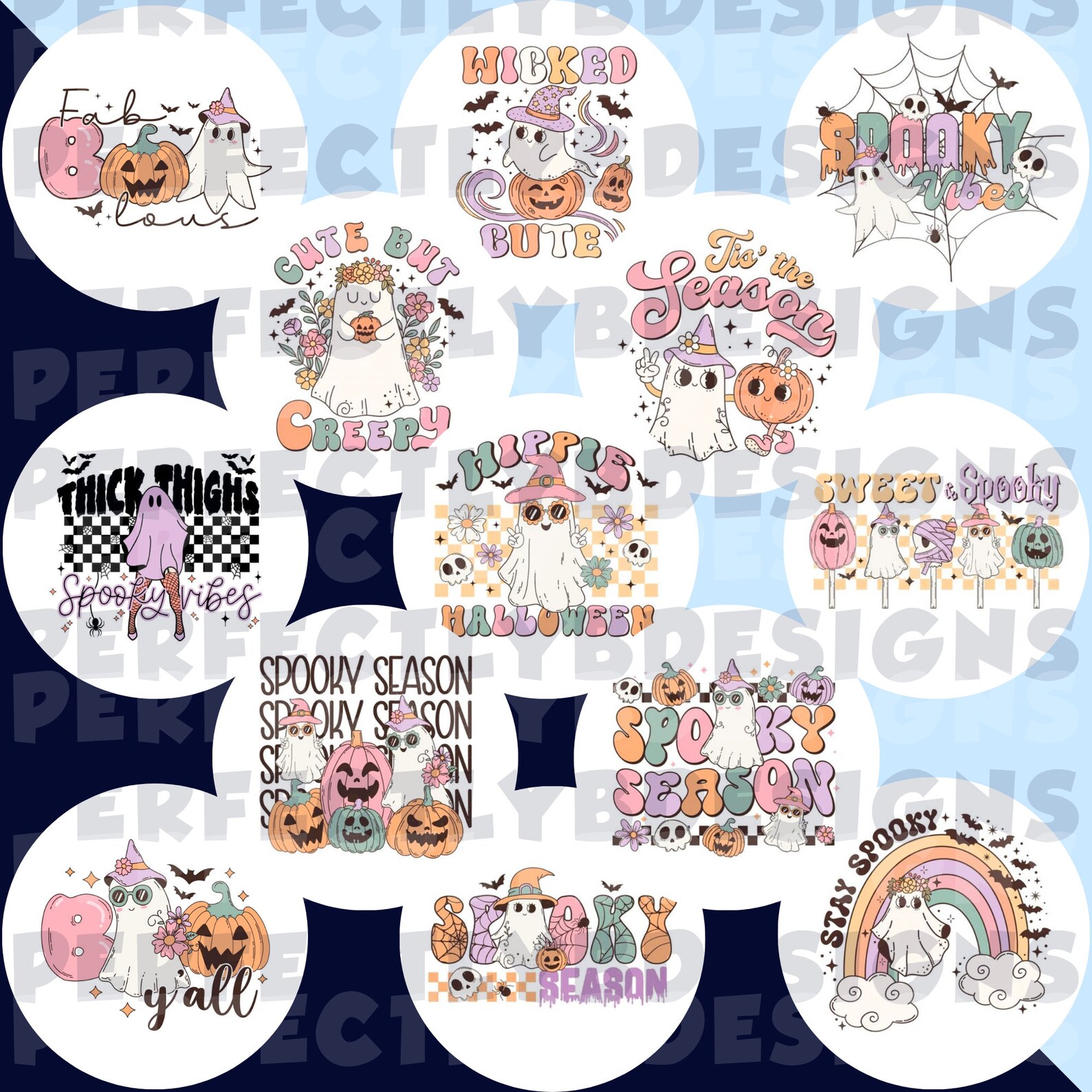 Retro Halloween Grab Bag | Circle Cardstock Cutouts | Car Freshies ...