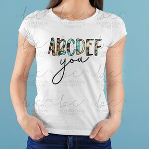 ABCDEF You PNG SVG Instant Digital Download Sublimation Clipart Image ...