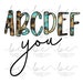 ABCDEF You PNG SVG Instant Digital Download Sublimation Clipart Image ...